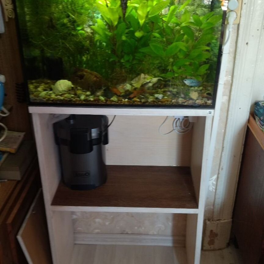 Аквариум с тумбой на 80 литров + фильтр тетра 600