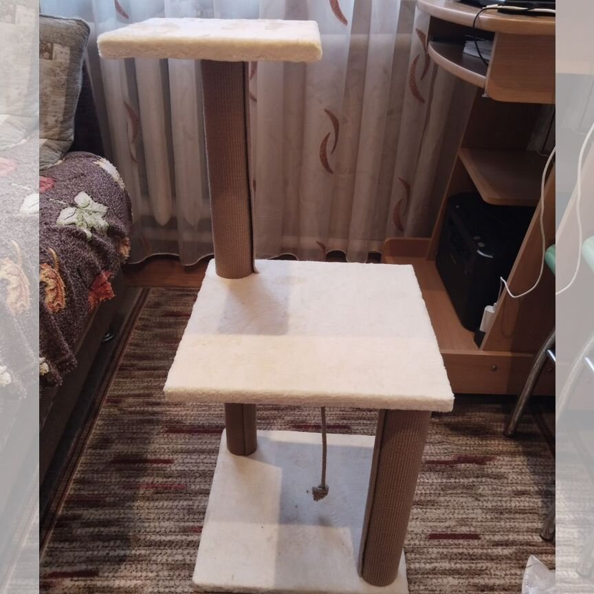 Когтеточка домик для кошки новый