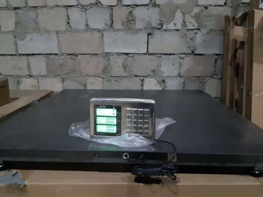 Весы платформенные 1000кг. складские 1х1метр, 1т