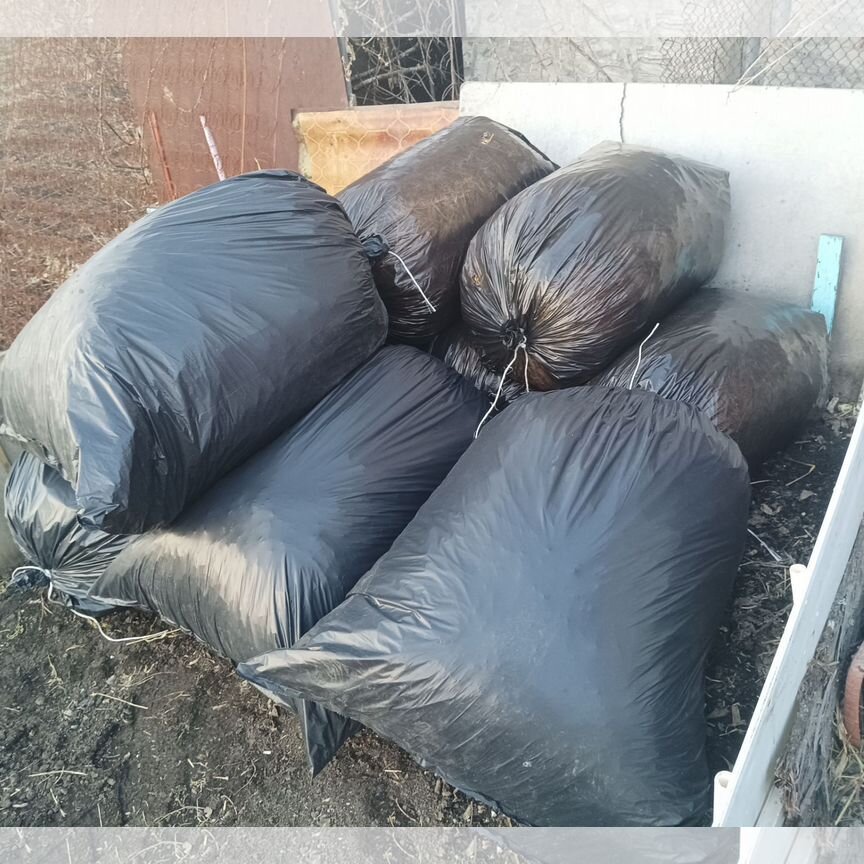 Сено солома в мешках