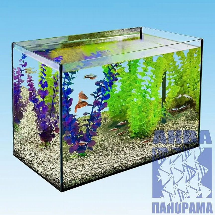 Аквариум 10л с зеркальной стенкой