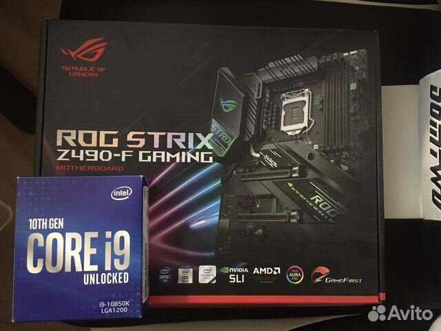 Asus ROG strix Z490-F gaming + I9 10850k box купить в Москве ...