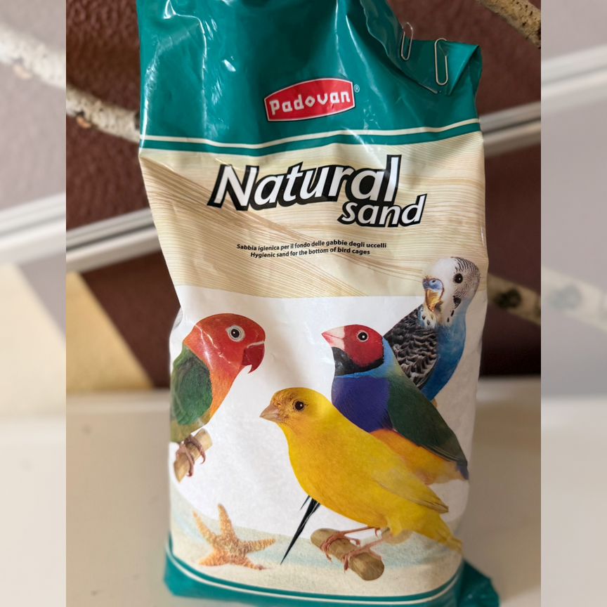 Наполнитель для дна птичьих клеток natural sand
