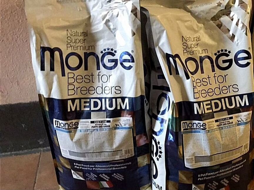 Корм для собак Monge medium puppy 15 кг