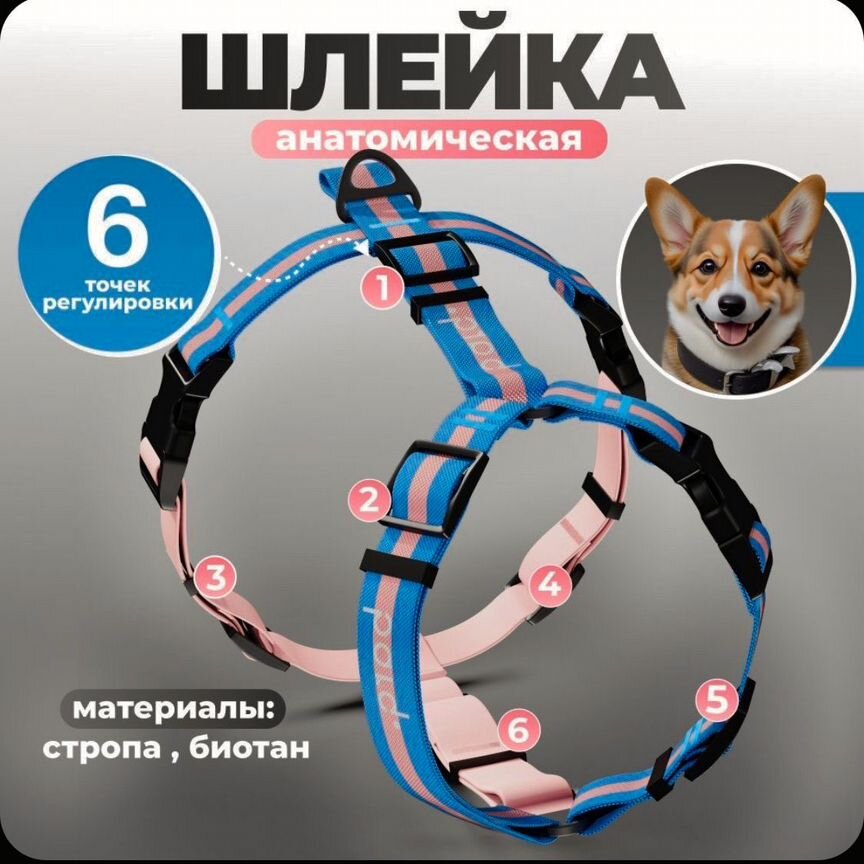 Шлейка для собак Stripes, размер M-L