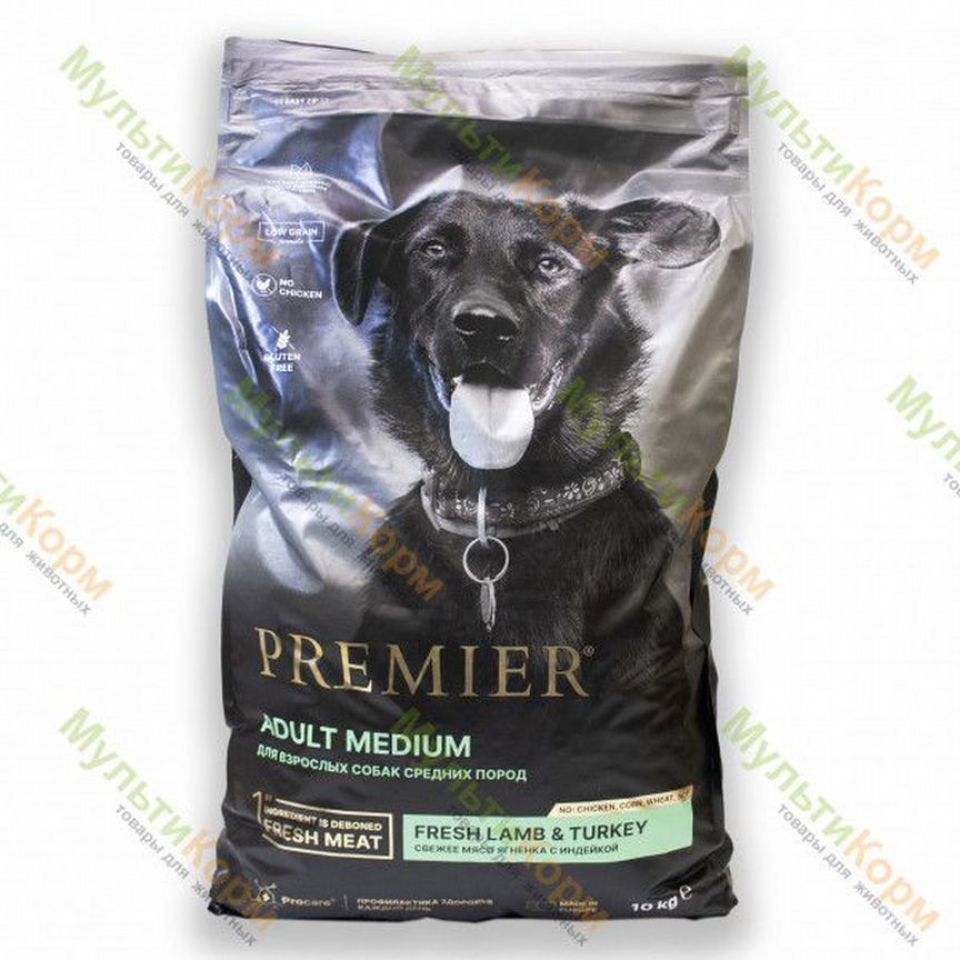Сухой корм для собак средних пород Premier Dog Lam