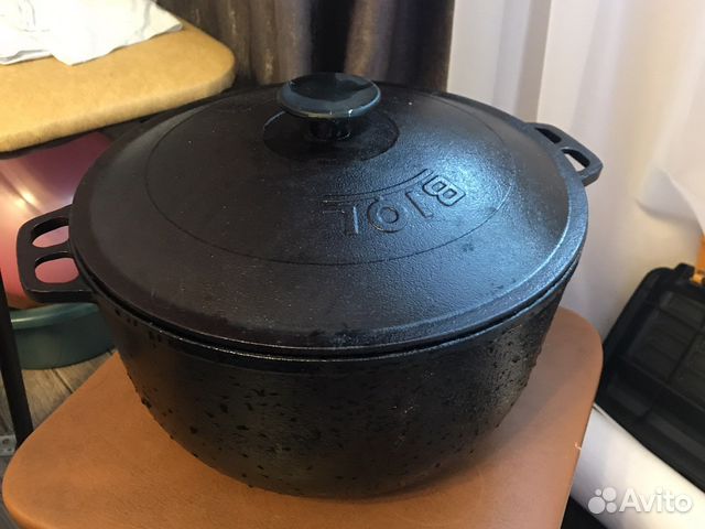 Казан чугунный 6 литров купить в Москве | Товары для дома и дачи | Авито