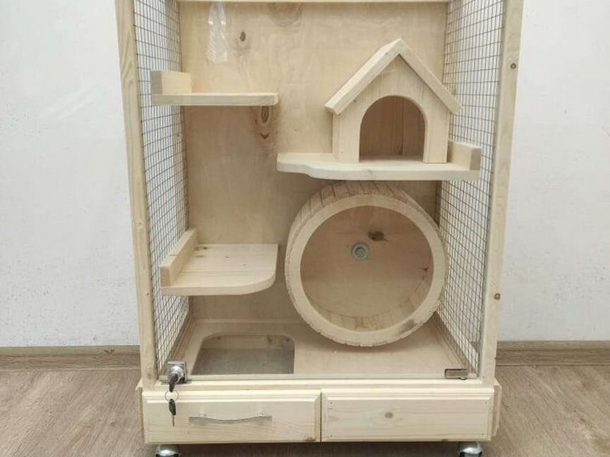 Клетка-витрина для шиншиллы, дегу, белки,грызунов