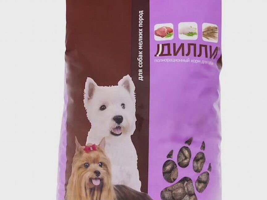 Корм Дилли для собак мелких пород. 15 кг
