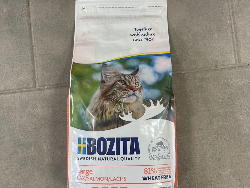 Корм Bozita Large без пшеницы с лососем