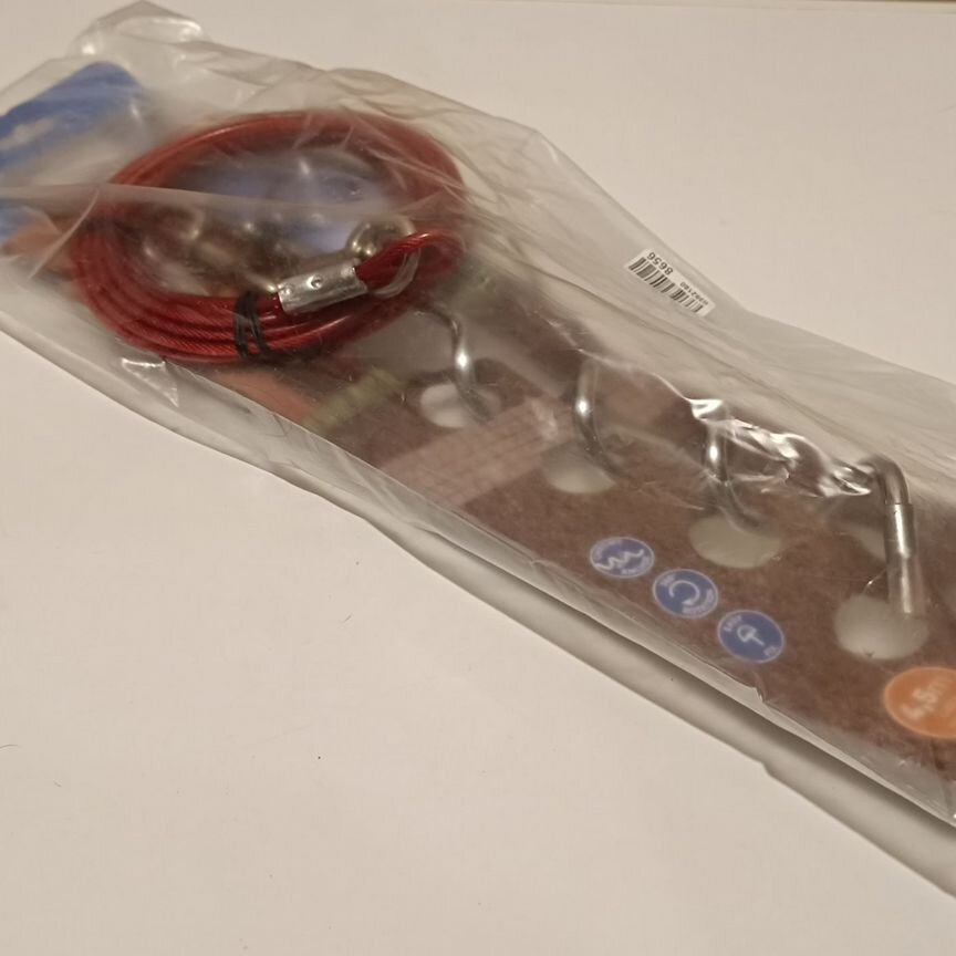 Штырь винтовой для привязи животных, с тросом