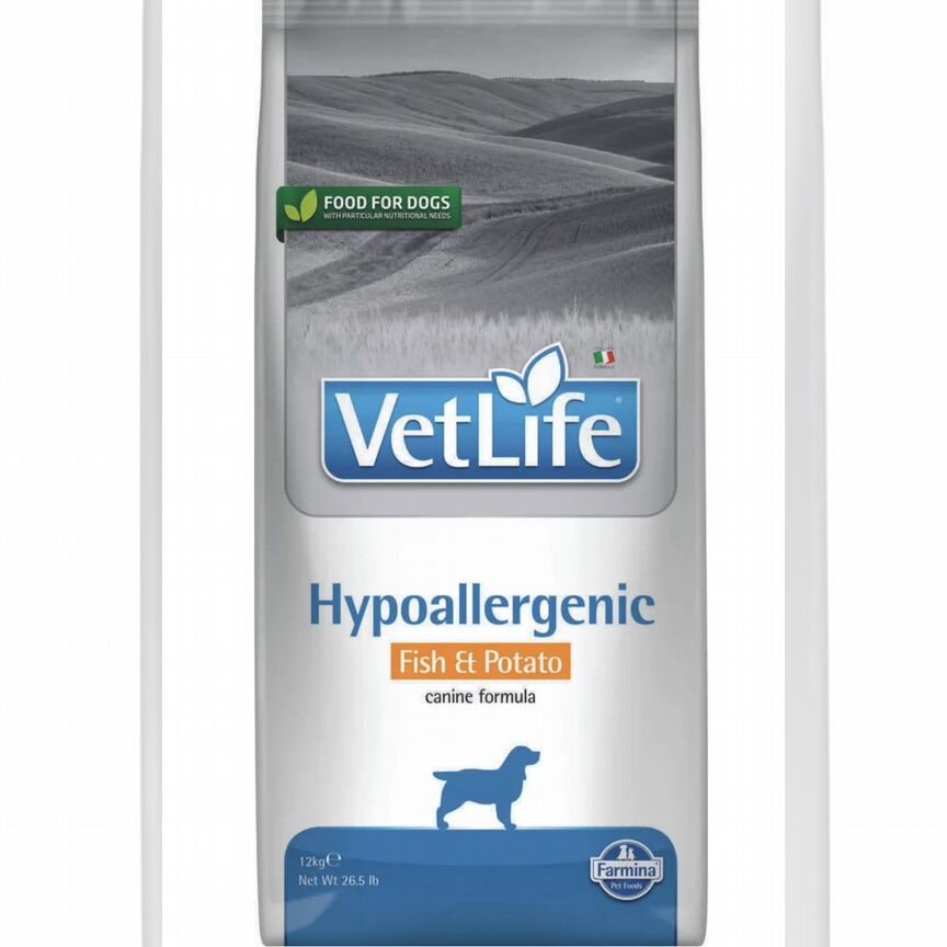 Farmina Vet Life Hypoallergenic Fish & Potato 12кг