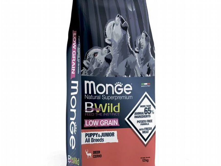 Monge (Монж) DogBWild для щенков из мяс оленя 12кг