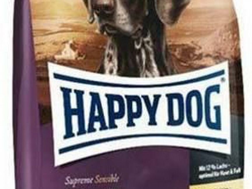 Happy DOG для собак лососем и кроликом 12.5 кг