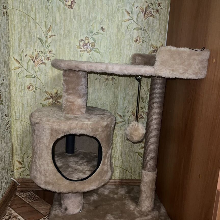 Когтеточка домик для кошки новая