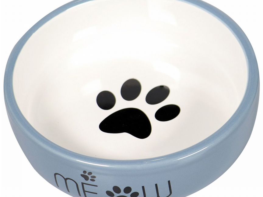 Mr.Kranch миска керамическая для кошек, синяя