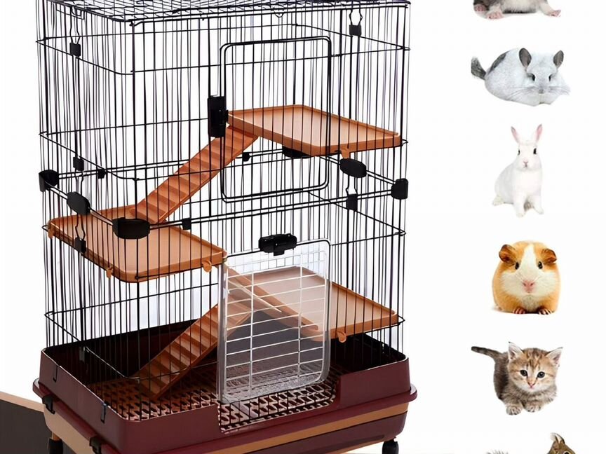 Клетка для грызунов Dogland, 2 этажа, 81х52х104 см