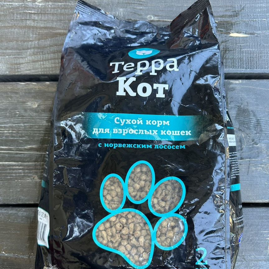 Корм Терракот 4 кг с лососем и говядиной 2 уп