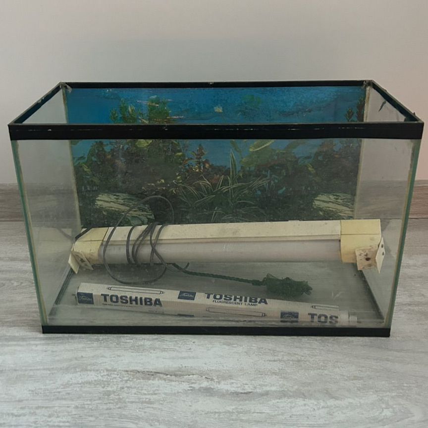 Аквариум с лампой и фильтром