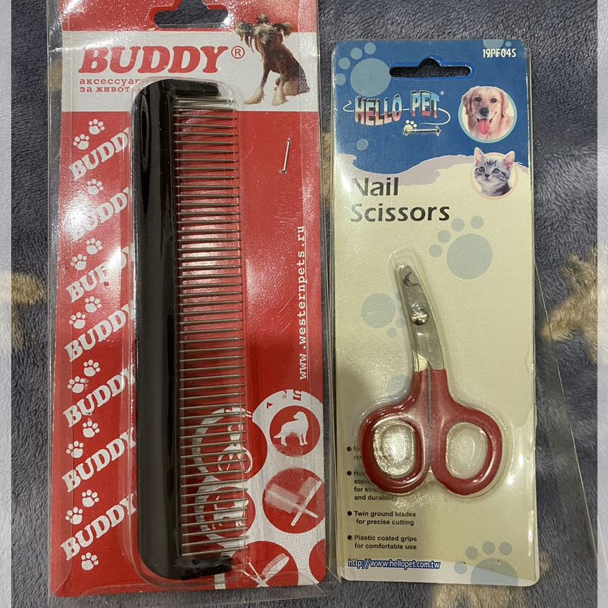 Ножницы и расческа для кошки