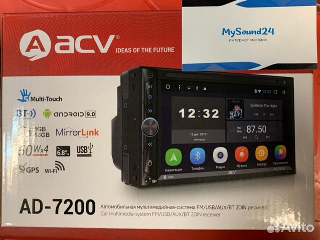 2 DIN android ACV AD 7200 (Новая,гарантия) купить в Самаре | Авито