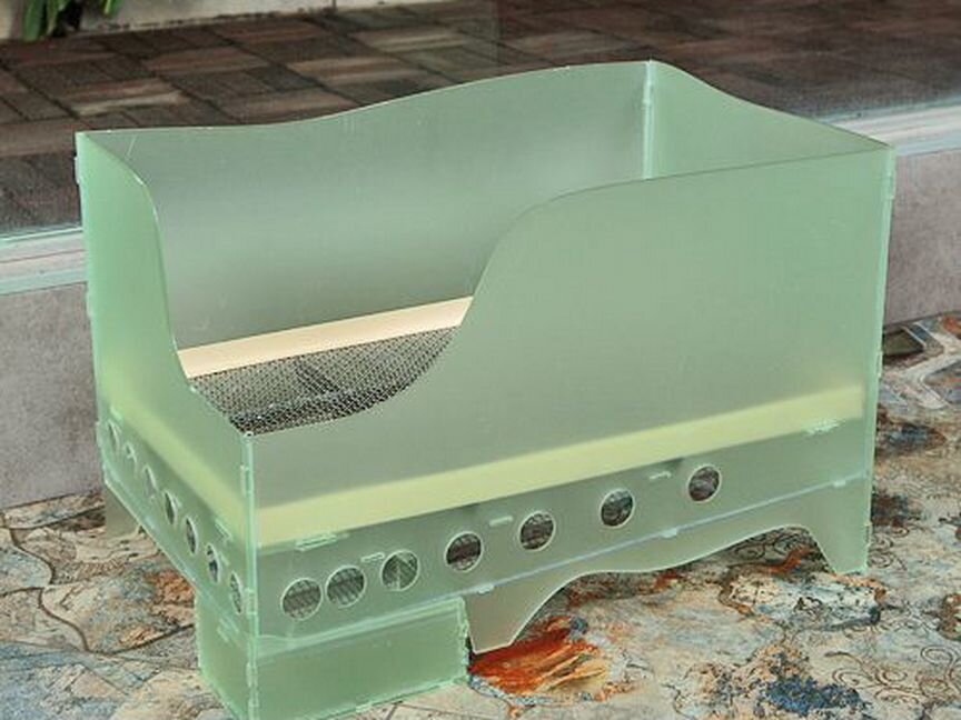 Лоток для кошек М салатовый, 0.7, обычная решётка