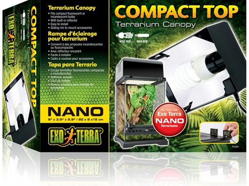 Hagen exo Terra Compact Top Nano светильник 20x9x1