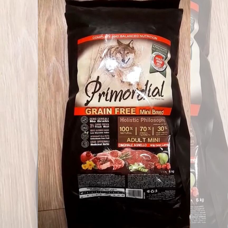 Корм для собак Primordial 6 кг для мелких пород