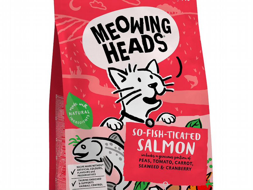 Корм Barking Heads для взрослых кошек, с лососем