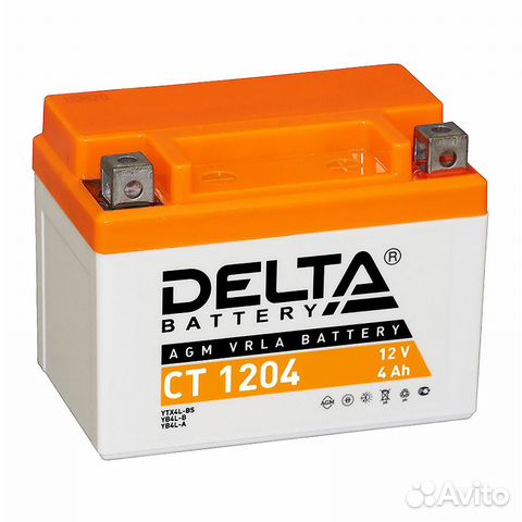 Аккумулятор для мопеда и скутера Delta CT 1204 4Ач купить в Санкт ...