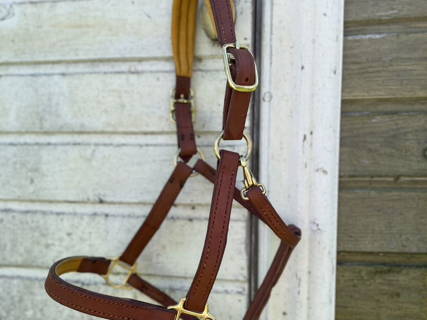 Недоуздок из натуральной кожи ручной работы Pony