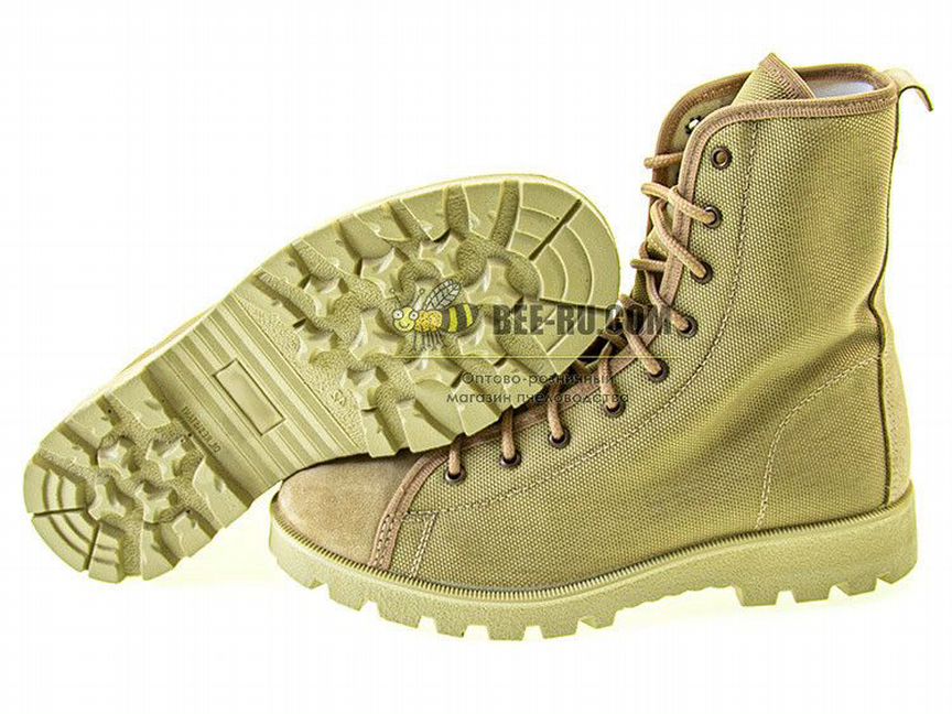 Ботинки пчеловода с высокими берцами (кожа и лен)