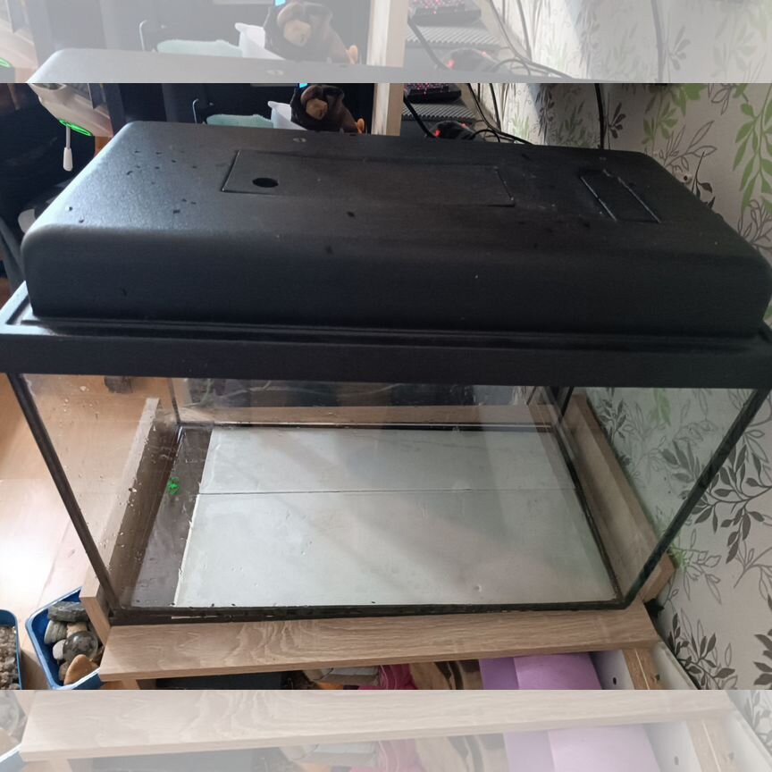 Аквариум 90 литров  компрессор грунт