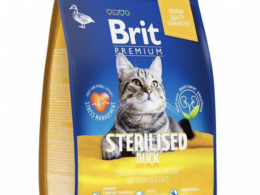 Brit Premium Cat Sterilised Duck & Chicken 2кг