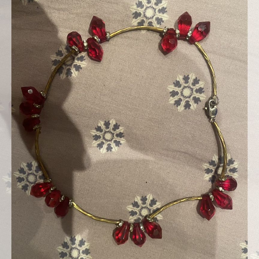 Бусы из натуральных камней гранат для собак