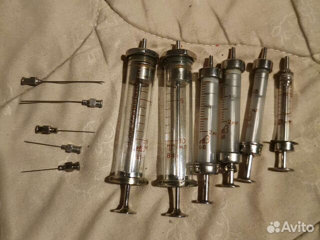 Шприцы СССР стеклянные купить в Москве | Хобби и отдых | Авито