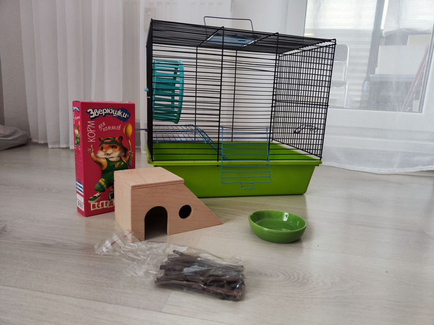 Клетка для джунгарского хомяка 27х39 см