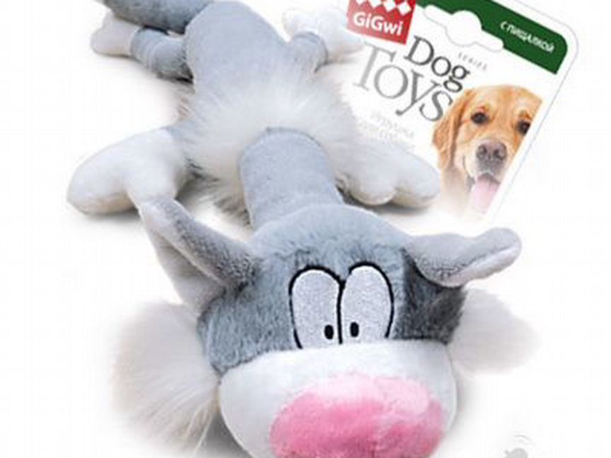 GiGwi Игрушка Кот с пищалкой,ткань 0,177 кг 41398