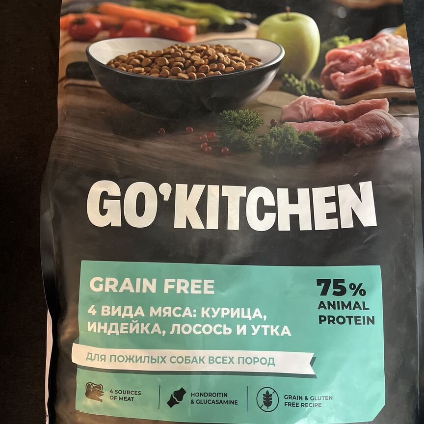 GO'kitchen Беззерновой корм для собак, 9,98 кг