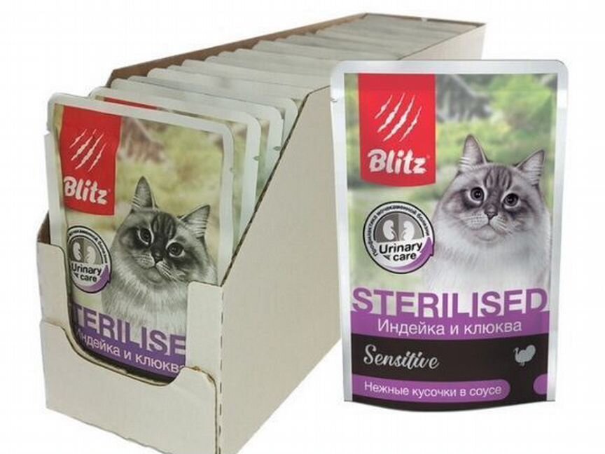 Корм для стерилизованных кошек Blitz