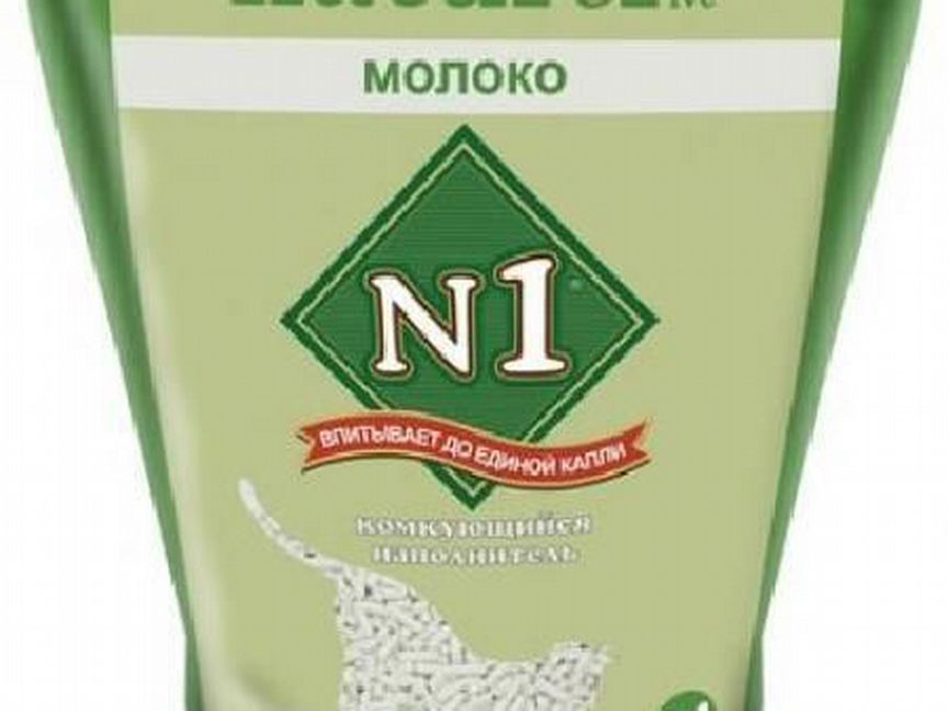 N1 Комкующийся наполнитель Naturel Молоко на 4,5л