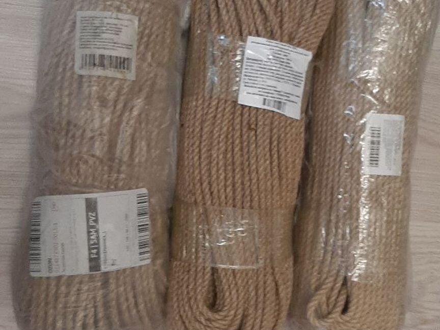 Канат джутовый 6 мм 100м