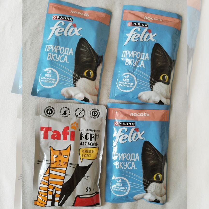 Корм для кошек Felix и Tafi