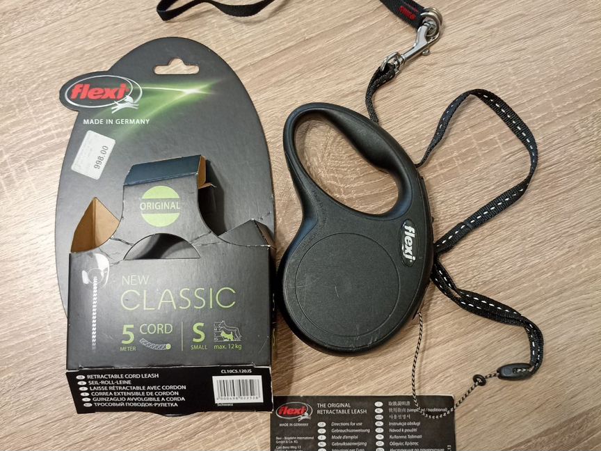 Поводок-рулетка Flexi New Classic S длиной 5 м