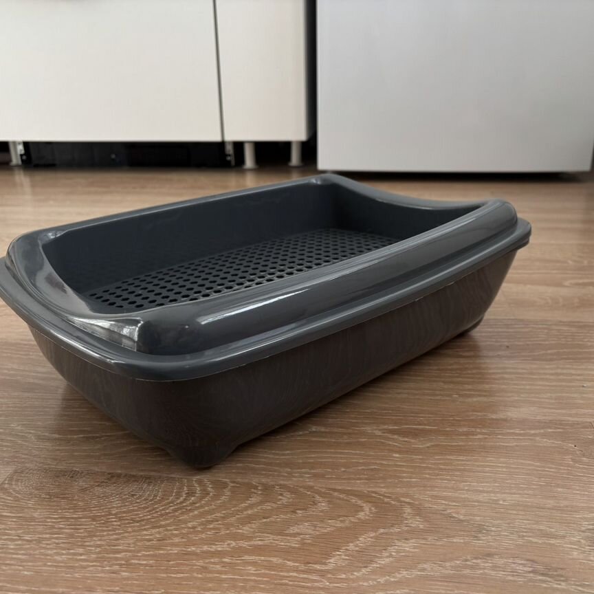 Туалет для кошек с рамкой-сеткой, глубокий