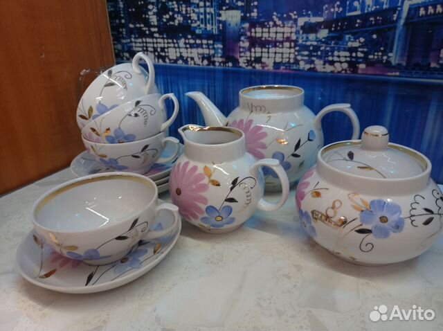 Сервиз чайный дулево полевые цветы, золотая осень купить в Санкт ...