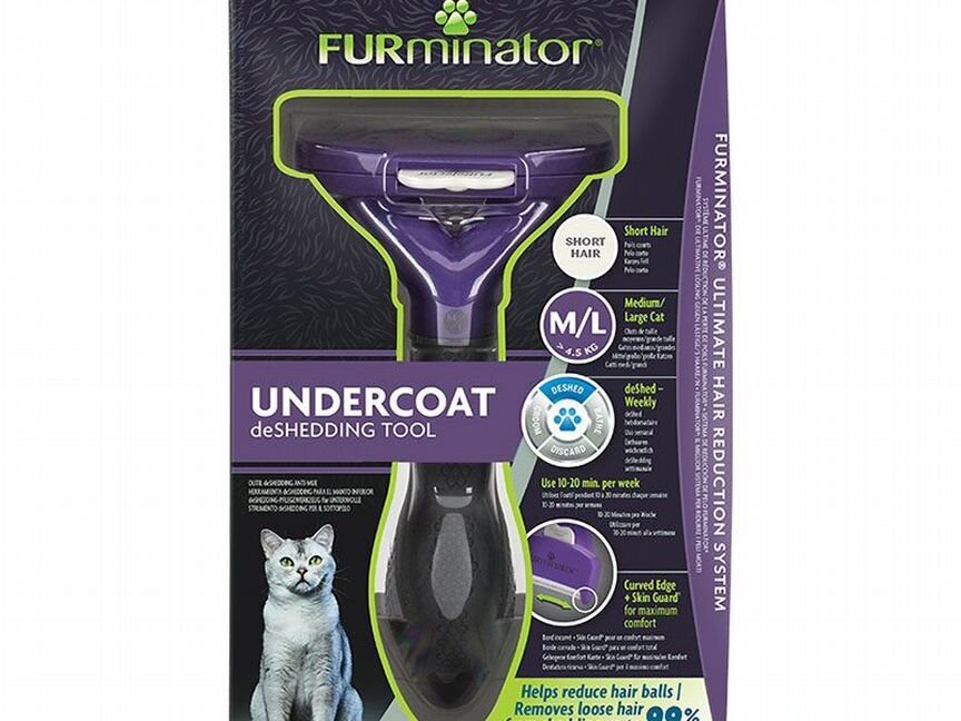 Фурминатор для кошек M/L для короткош пород 7 см