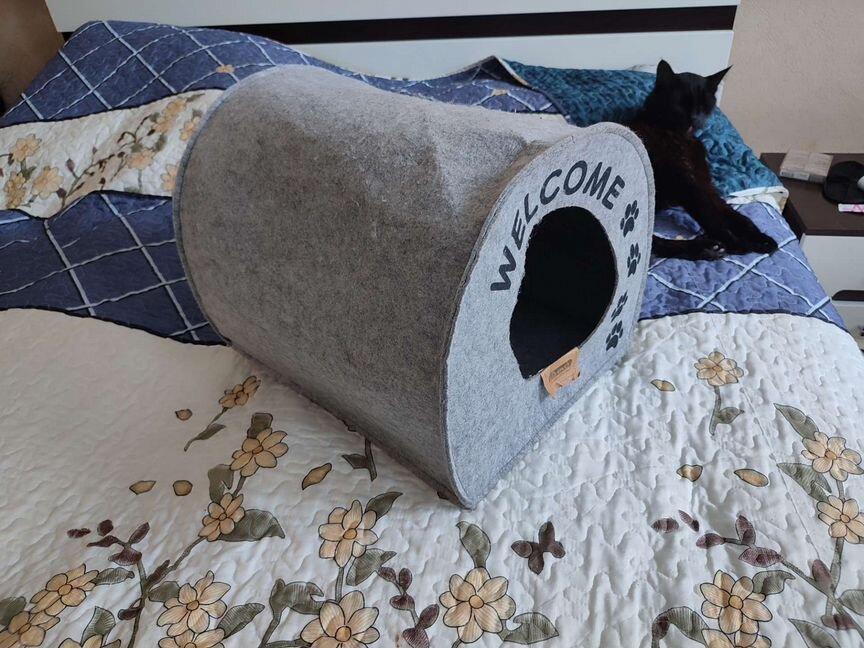 Домик-будка "welcome" войлок 33х33х45см