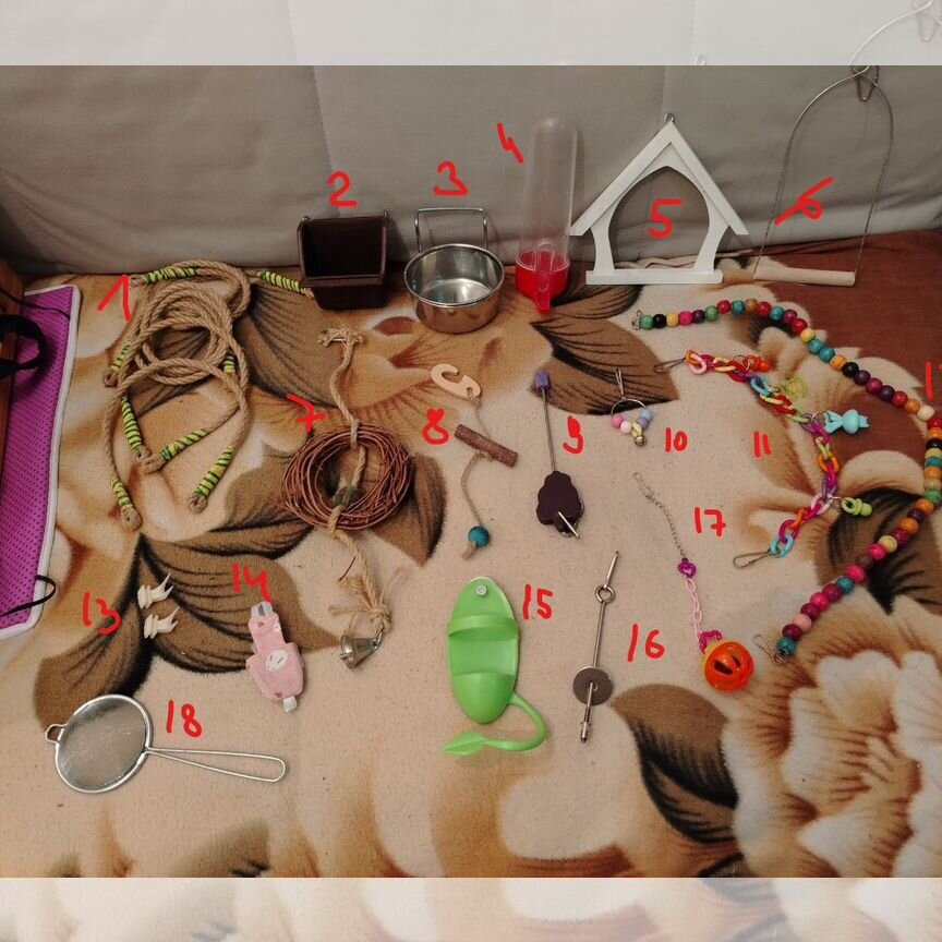 Клетки, корма и аксессуары для попугаев и птиц