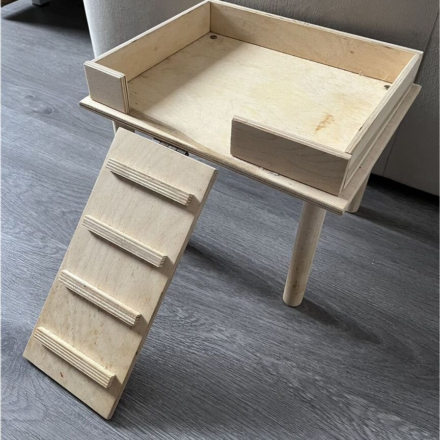 Деревянная полка для грызунов, хомяков, крыс